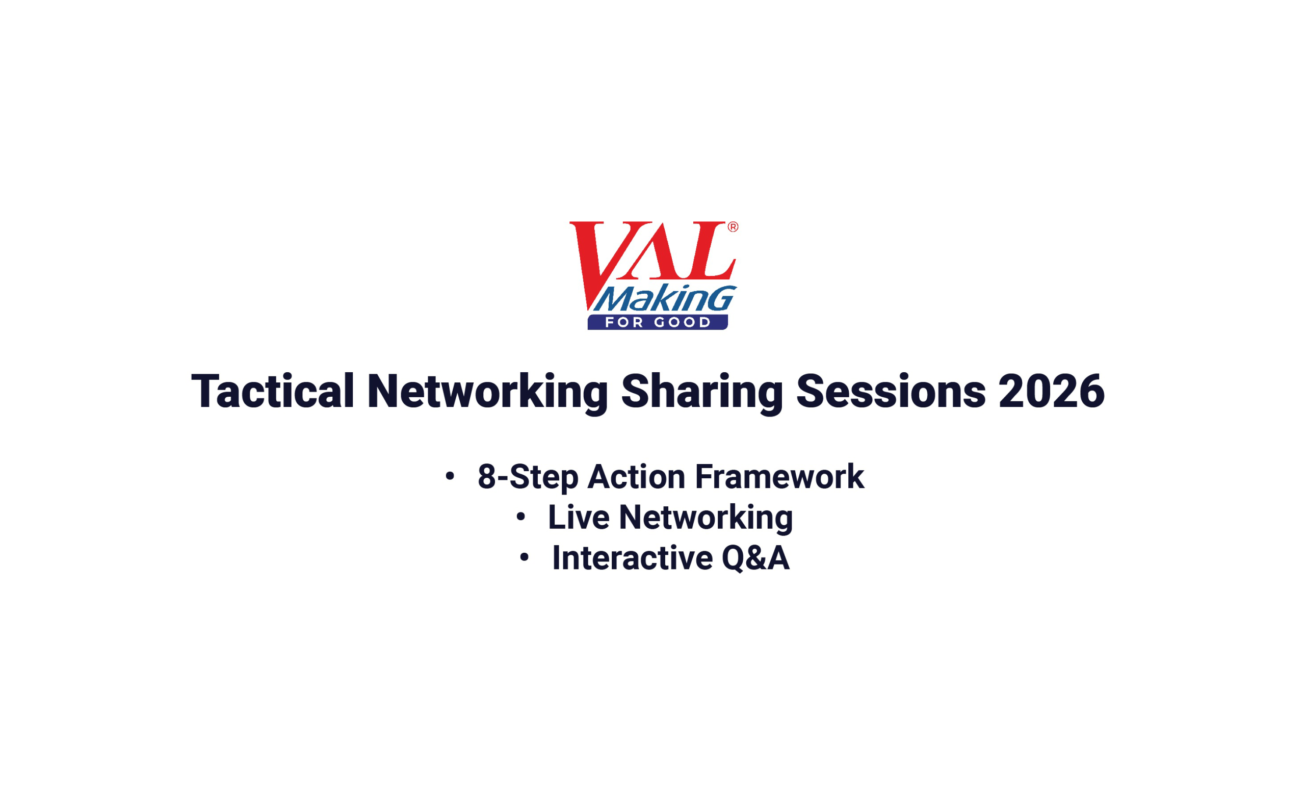 Tactical Networking Sharing Sessions 2026 – Hiện thực hóa mục tiêu kinh ...